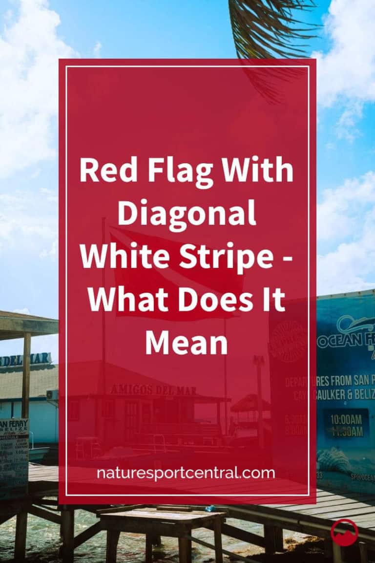 Red Flag With Diagonal White Stripe - What Does It Mean?